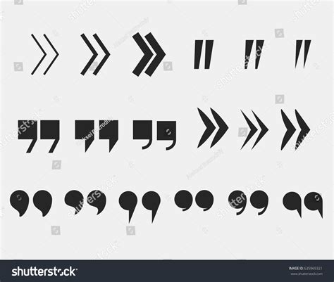 Quote Marks Set Quotation Mark Symbols Stock Vector Royalty Free 635969321 Shutterstock