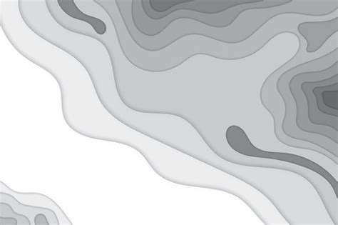 종이 는 회색 개념 배경추록 흑백을 잘라 벡터 일러스트 디자인 템플릿 흑백 손으로 그린 3차원 형태에 대한 스톡 벡터 아트 및