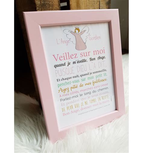 Affiche Prière Lange Gardien à Encadrer