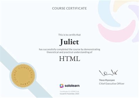 Okonma Juliet On Linkedin Got My First Certificate On Front End A