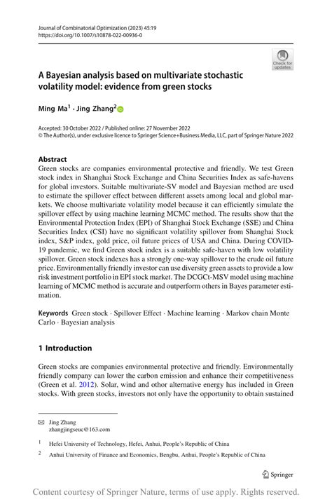 a bayesian analysis based on multivariate stochastic volatility model