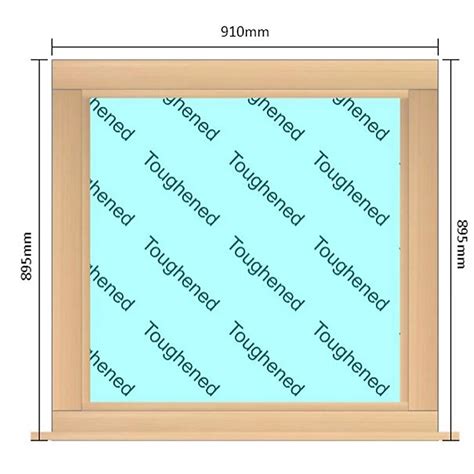 Installed 910mm W X 895mm H Wooden Stormproof Window 1 Window