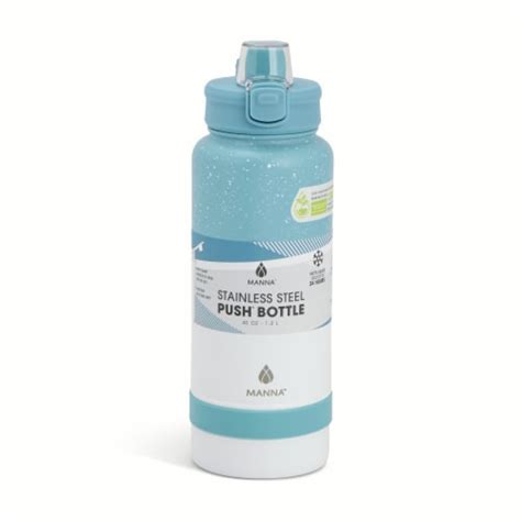 Manna™ Push Bottle 40 Oz Blue White Block 40 Oz Kroger