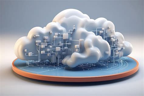 Intelligence Of Cloud Computing 3d Rendered Illustration Premium Ai