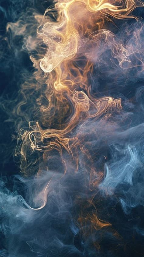 Beautiful Wallpaper Of Smoke Particle Effect Stock Illustration