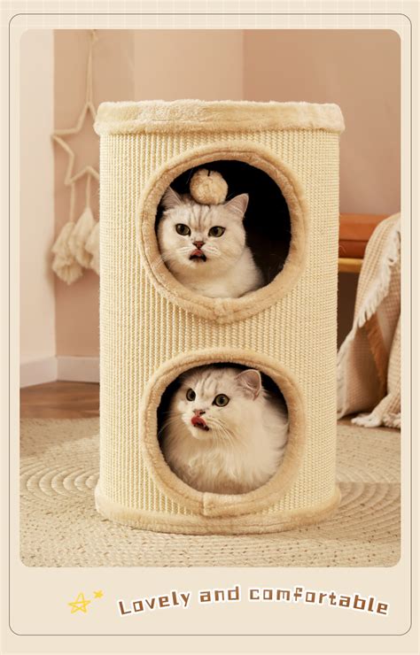 猫爬架猫窝猫树一体冬季保暖四季通用封闭式猫屋双层猫抓板剑麻桶 阿里巴巴