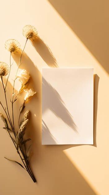 Premium Photo Blank Paper Sheet Cards With Mockup Copy Space
