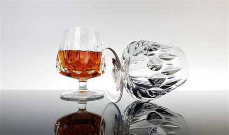 2 Mid Century Cognac Brandy Lead Crystal Glasses Vintage Etsy