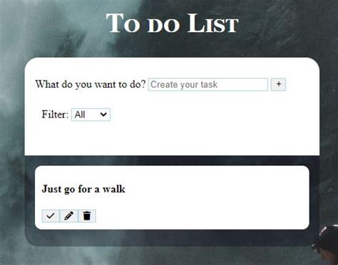 Github Renanadernef To Do List Javascript To Do List With Localstorage Implementation Lista