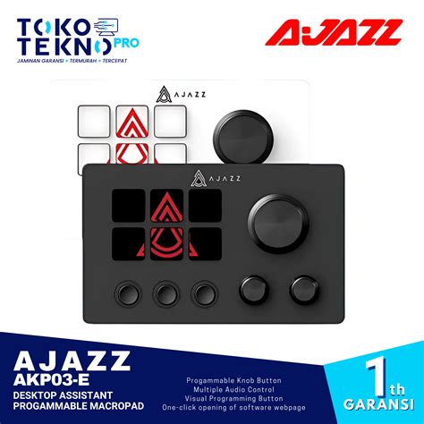 Ajazz Akp03e Akp03 E Desktop Assistant Progammable Macropad With Knob Button Tokoteknopro