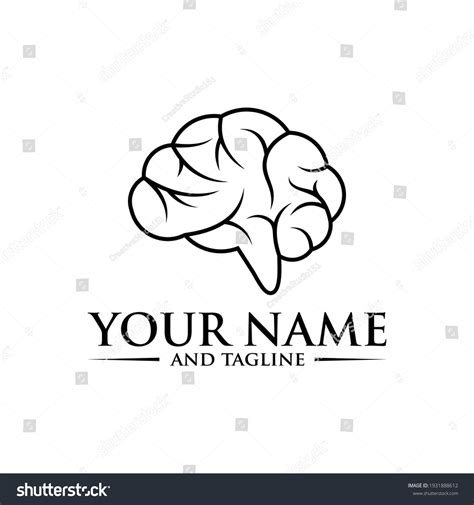 Brain Logo Silhouette Top View Design Stock Vector Royalty Free Shutterstock