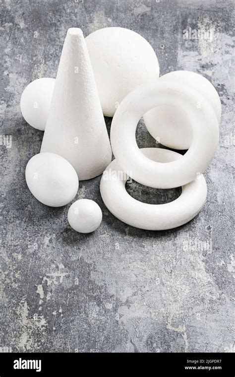 Various Shapes Made Of Styrofoam For Decorating With Decoupage