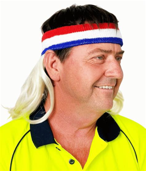 Allaura Mullet Headband Wig 80s Wig Men Mullet Wig Men — One Size
