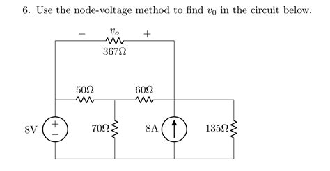 Solved 4 Use The Node Voltage Method To Find Vo In The