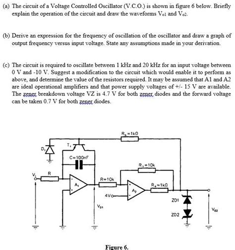 SOLVED The Circuit Of A Voltage Controlled Oscillator V C O Is Shown In Figure 6 Below