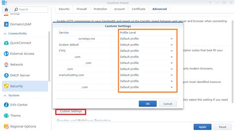 Synology Which TLS SSL Profile Should I Choose Marius Hosting