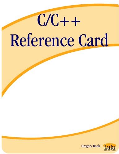 C C Reference Card