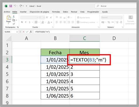 Extraer El Mes De Una Fecha En Excel En Texto O Números