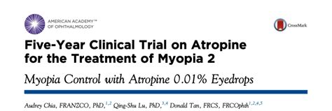What Is The Ideal Concentration Of Atropine For Myopia Control Insight