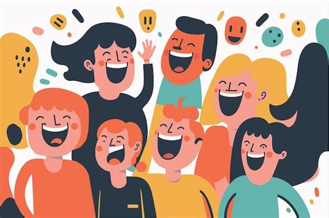 Vecteurs Et Illustrations De Rire Groupe En Téléchargement Gratuit