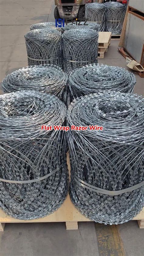 Security Galvanized Ripper Flat Wrap Razor Wire Bto 22 Razor Barbed
