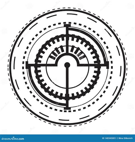 Crosshair Icon Vector From Crosshair Concept Thin Line Illustration Of Crosshair Editable
