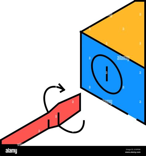 Screw Bolt Assembly Furniture Icon Color Illustration Stock Vector