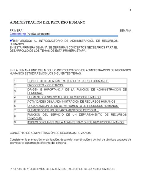 Administración Del Recurso Humano Pdf Gestión De Recursos Humanos