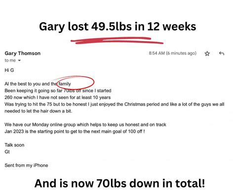 Gav Gillibrand On Linkedin Gary Is 70lbs Down And Lost 495lbs