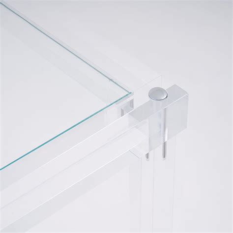 Savea 160cm Modern Clear Tempered Glass Straight Desk｜homary