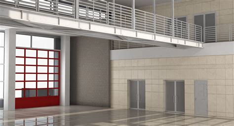 Modern Fire Station Building 3d Model 99 3ds C4d Fbx Ma Obj