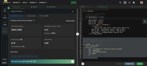 Deepak P On Linkedin Geeksforgeeks Dsa Codingchallenge Maxproductsubarray Programming