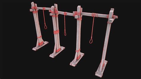 3d Model Medieval Gallows Torture Vr Ar Low Poly Cgtrader