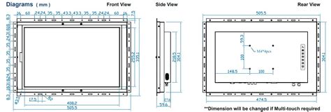 Widescreen High Brightness Open Frame LCD Panel RackmountNet