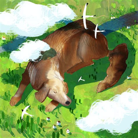 Иллюстрация Очень большая собака в стиле детский, книжная графика