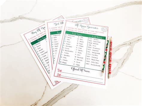 Christmas Elf Name Generator Printable 8 Mom Envy