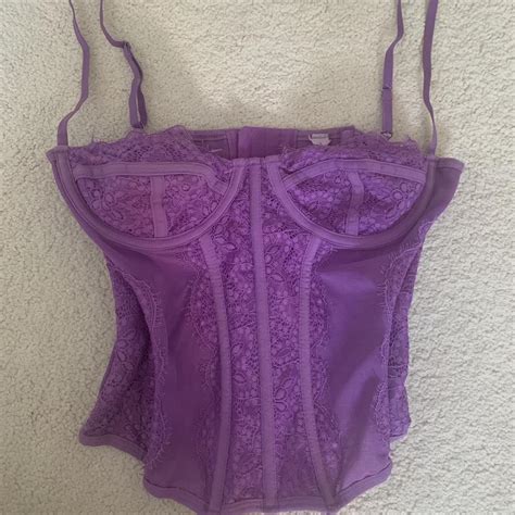 Urban Outfitters Womens Purple Corset Depop