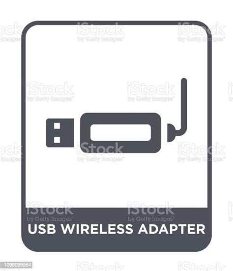흰색 바탕에 Usb 무선 어댑터 아이콘 벡터 Usb 무선 어댑터 유행 가득 전자 장치 컬렉션에서 아이콘 0명에 대한 스톡 벡터