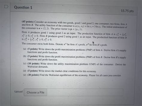solved question 115 75pts 45 ﻿points ﻿consider an economy