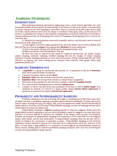 sampling techniques pdf standard error sampling statistics