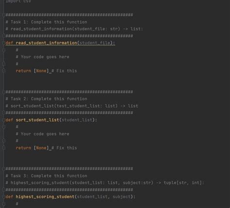 Solved Complete The Function