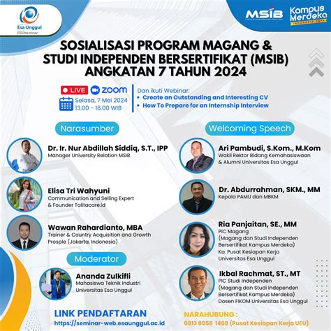Sosialisasi Program Magang Studi Independen Bersertifikat MSIB