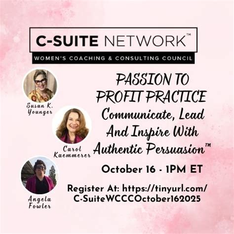 Member Guest C Suite Network™ Womens Coaching And Consulting