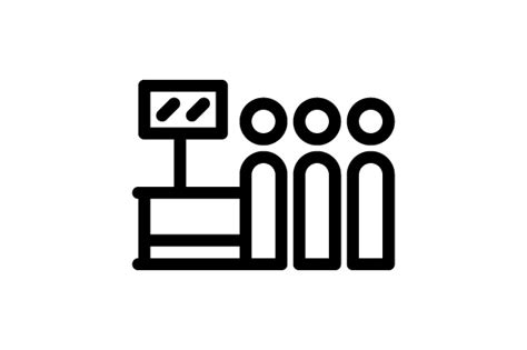 Queue Outline Icon Graphic By Muhazdinata · Creative Fabrica
