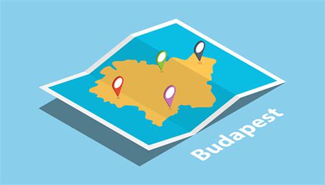 Bucharest 探索地圖與等軸測樣式和引腳位置標記的頂部向量圖形及更多全球定位系統圖片 全球定位系統 匈牙利 東歐 圖示