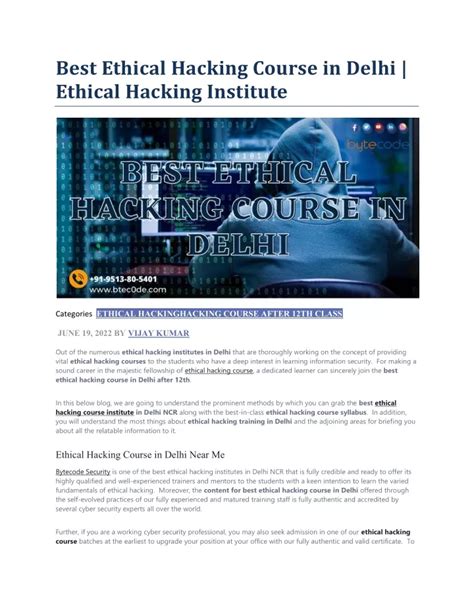 Ppt Best Ethical Hacking Course In Delhi Ethical Hacking Institute
