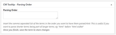 Wordpress Glossary Plugin Cmtg Extras Ecommerce Custom Parsing