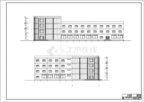 常州金坛区某4700平米3层框架结构商务大酒店建筑结构设计cad图纸酒店土木在线
