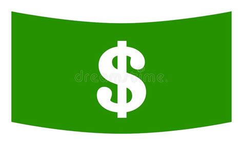 Raster Dollar Banknote Flat Icon Symbol Stock Illustration