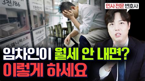 임차인 월세 미납 대처법 알려드립니다 상가 건물 Youtube